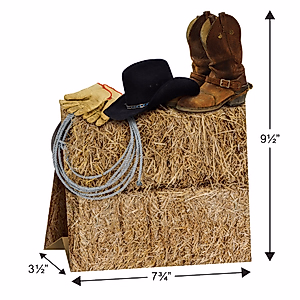 Beistle 3-D Western Centerpiece, 9.5" Tall - Desert-Themed Table Decoration for Cowboy Old Wild West Birthday Parties