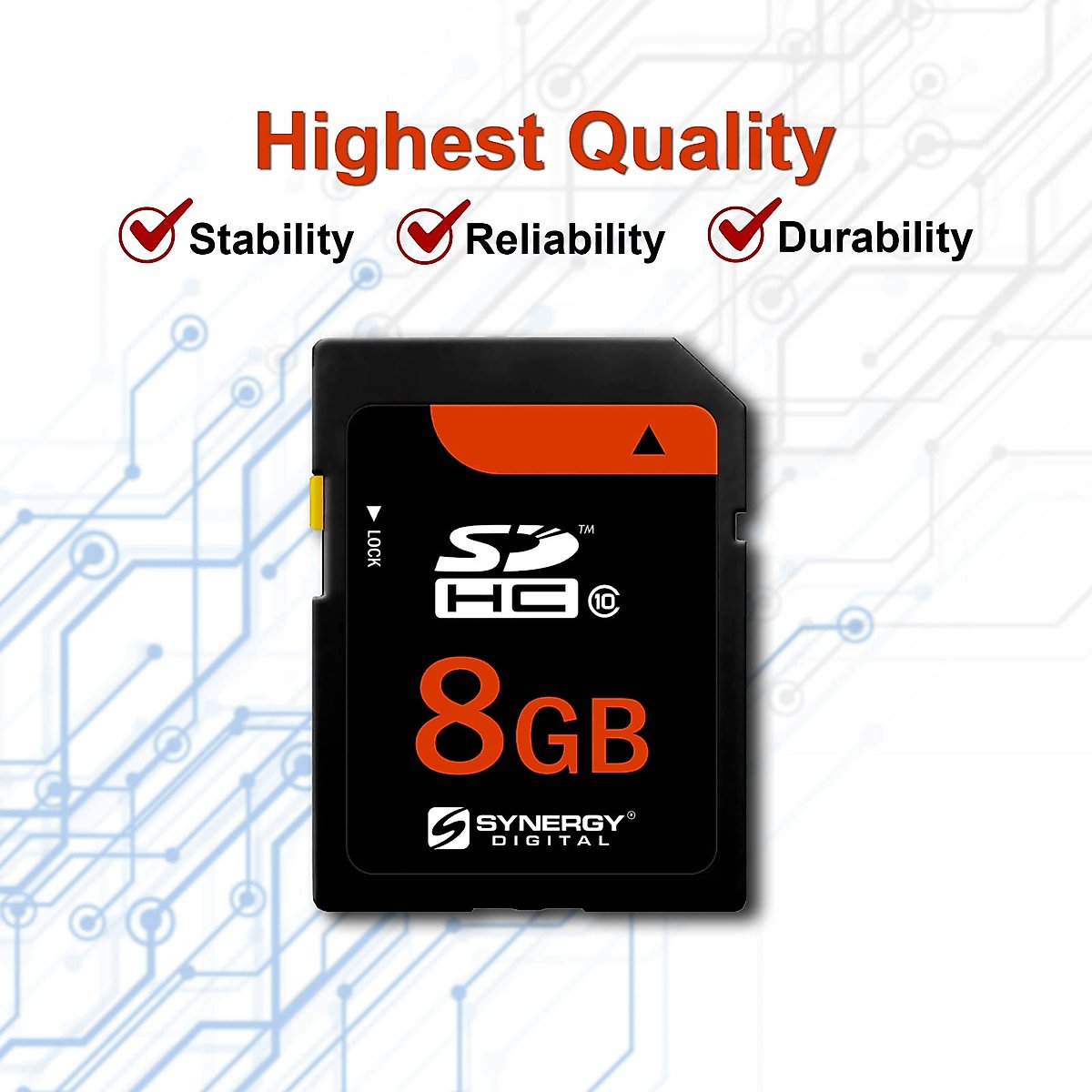 Synergy DIgital Camera Memory Card, Compatible with Canon Powershot A550 Digital Camera Memory Card 8GB Secure Digital High Capacity (SDHC) Memory Card