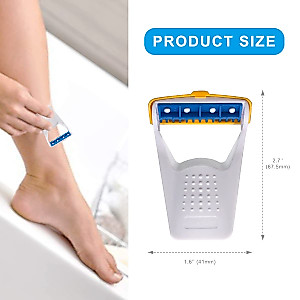 50Pcs Portable Disposable Razors, Skin Blade Razors, Individually Packaged Dry/Wet with Protection Cap, Stainless Steel Single Blade Hair Removal Prep Blade Razors for Women Men for Home&Summer Travel