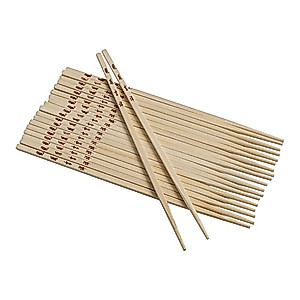 Joyce Chen Reusable Burnished Bamboo Chopsticks Set, 10 Pair