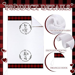 Bencailor 6 Pcs Valentine‘s Day Kitchen Towels Red Buffalo Plaid Heart Valentines Dish Towels Valentine Towels Hand Dish Tea Towels for Home Bathroom Gifts Anniversary Decorations(Red,Classic)