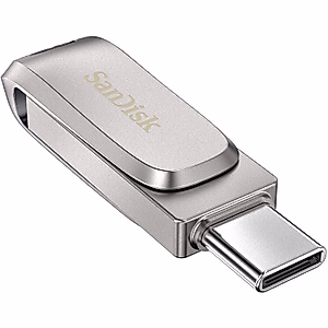 SanDisk Ultra Dual Drive Luxe 256GB USB Type-C Flash Drive for Microsoft Surface Pro 8, Surface Pro X, Surface Laptop Studio Tablets (SDDDC4-256G-G46) Bundle with (1) Everything But Stromboli Lanyard