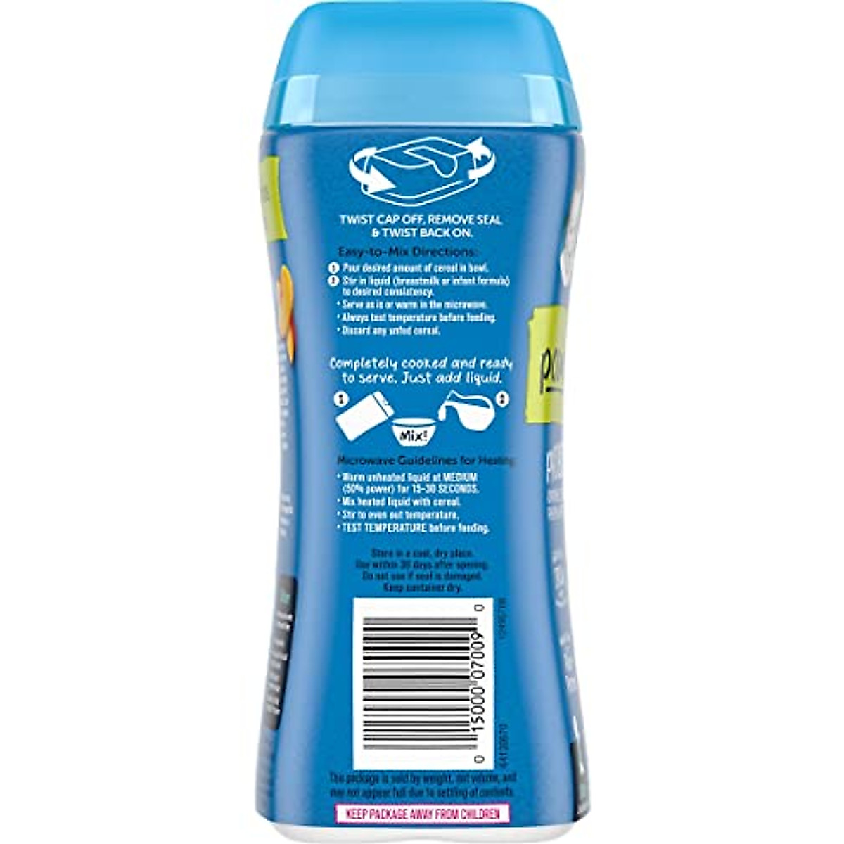 Gerber Baby Cereal, Oatmeal Peach Apple, 8 Ounce