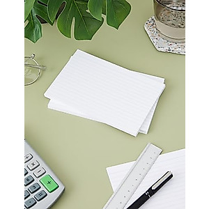 Silvine A6 White Record Cards - Lined with Headline, 100 Cards Per Pack (Size 6x4")