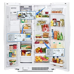 GRABOTE Refrigerator Lights Board, 1Pcs W10515058 LED Driver + 2Pcs W10515057 for Kenmore 10641153211 Refrigerator