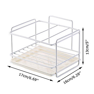 Kaxich Kitchen Sponge Holder Sink Organiser Caddy Dishwashing Liquid Soap Brush Towel Drainer Rack Bathroom Storage