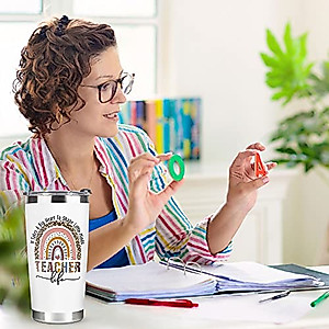 Teacher Gifts For Women - Teacher Appreciation Gifts From Students - Gifts for Teachers - Teacher Gifts For Birthday, Appreciation Week, Back To School - Teacher Valentine Gifts 20 Oz Teacher Tumbler