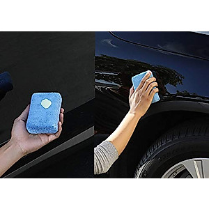 Autocare 10 Pack Car Wax Applicator Pad Rectangle Foam Premium Grade Microfiber Applicator Pads