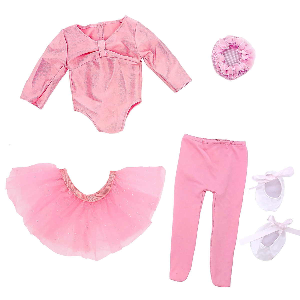 18" Doll Clothes Ballet Ballerina Outfits 5pcs Dance Dress for American OG Girl 18 Inch Doll Accessories Sets Doll Clothes Gifts