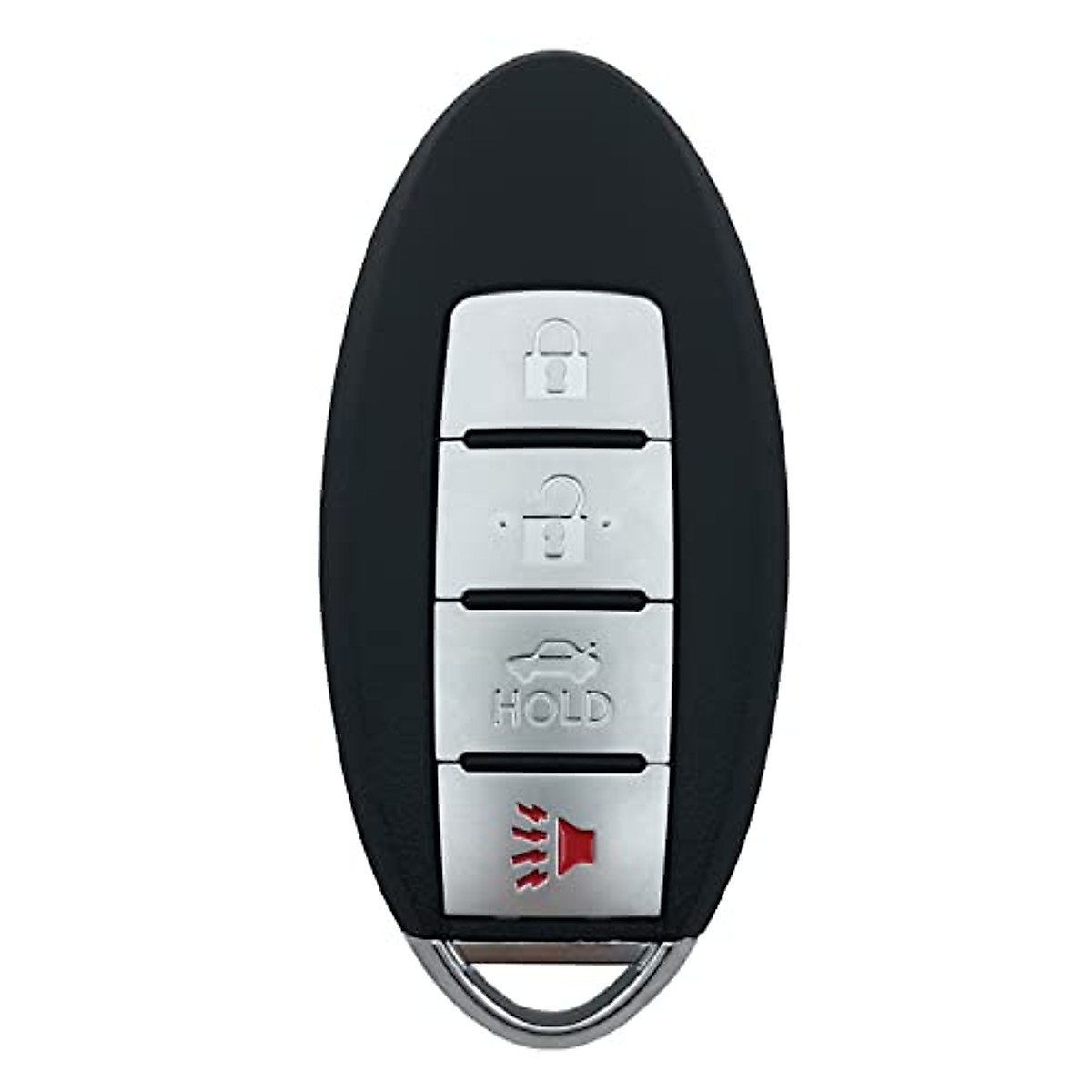 4 Buttons Keyless Remote Car Key Fob Fit for Nissan Altima 2007 2008 2009 2010 2011 2012 Maxima 09-2013 2014 Murano 370Z Infiniti EX35 FX35 G37 G25 Smart Proximity KR55WK48903, KR55WK49622 (Silver)