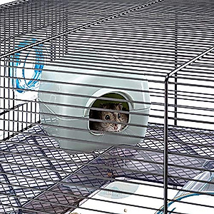 Favola Large Hamster Cage Includes Free Water Bottle, Exercise Wheel, Food Dish & Hamster Hide-Out Measures 23.6L x 14.4W x 11.8H-Inches & Includes 1-Year Manufacturer's Warranty
