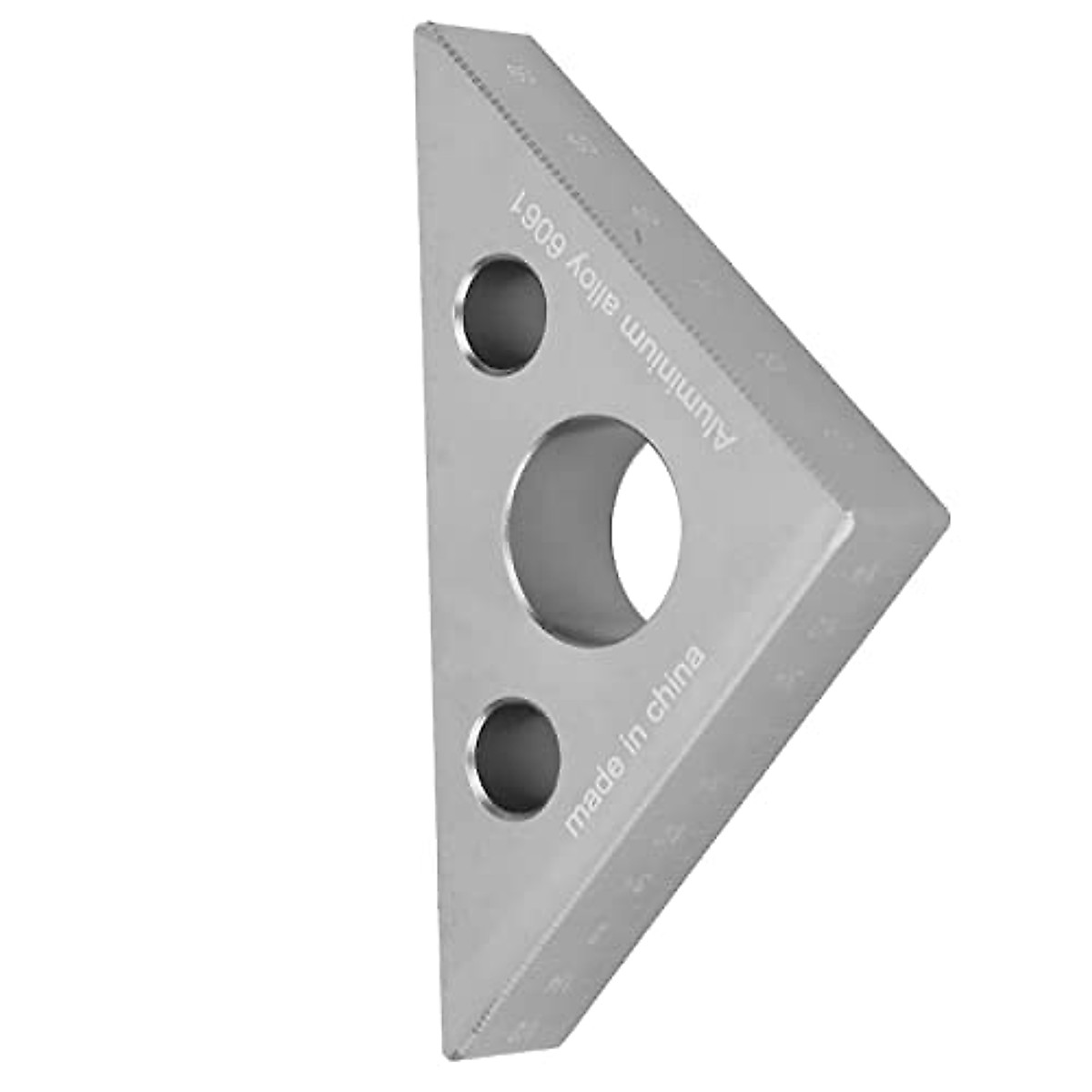 Qyebavge Aluminum Alloy Right Angle Ruler DIY Woodworking Measuring Gauge Triangle Tool with Clear Scale