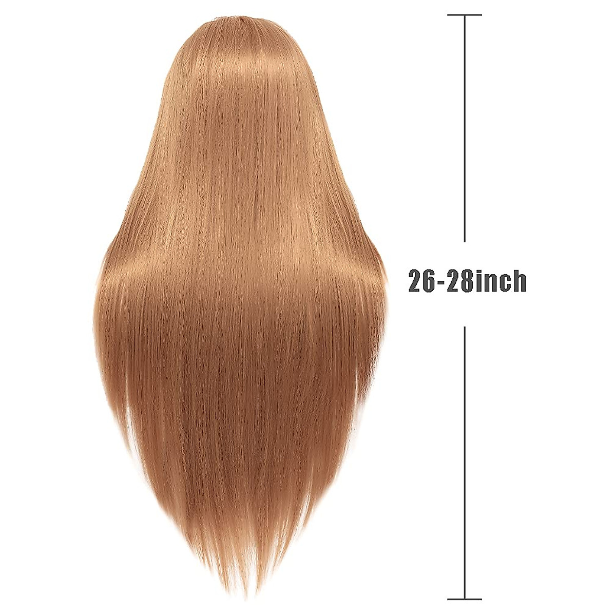 Cosmetology Mannequin Head with Synthetic Hair and Adjustable Stand 26-28" Blonde for Braiding Hair Styling Training Hairart Hairdressing Salon Display (Blonde 2)