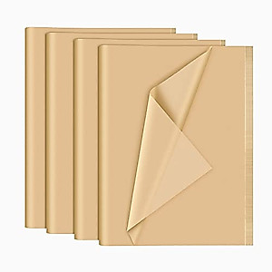 NEBURORA 120 Sheets Kraft Tissue Paper 14 x 20 Inches Brown Wrapping Tissue Paper Bulk Kraft Wrap Paper Sheets for Gift Bags Packaging Floral Filler Crafts Birthday Christmas Halloween Decor(Kraft)