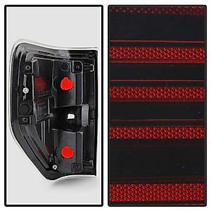 ACANII - For 2009-2014 Ford F150 Styleside Pickup Truck w/Black Trim Tail Lights Brake Lamps Pair Driver+Passenger Side