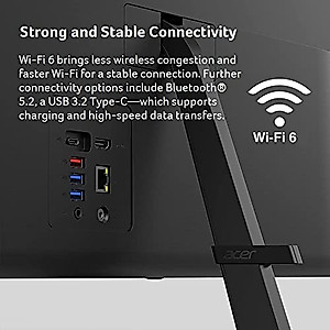 acer 2022 23.8" FHD IPS All-in-One AIO Desktop PC Intel 6-Core i3-1215U UHD Graphics 32GB DDR4 RAM 2TB SSD WiFi AX BT RJ45 USB-C Webcam HDMI Windows 11 Pro Wireless KB and Mouse w/RE USB