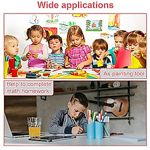 Pletpet 2 Pack 6 inch Clear Plastic Ruler Straight Shatterproof Rulers Transparent Rulers for Student School Office Supply Ruler (Clear)