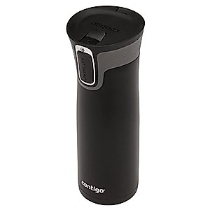 Contigo West Loop Stainless Steel Vacuum-Insulated Travel Mug with Spill-Proof Lid, Keeps Drinks Hot up to 5 Hours and Cold up to 12 Hours, 20oz Matte Black