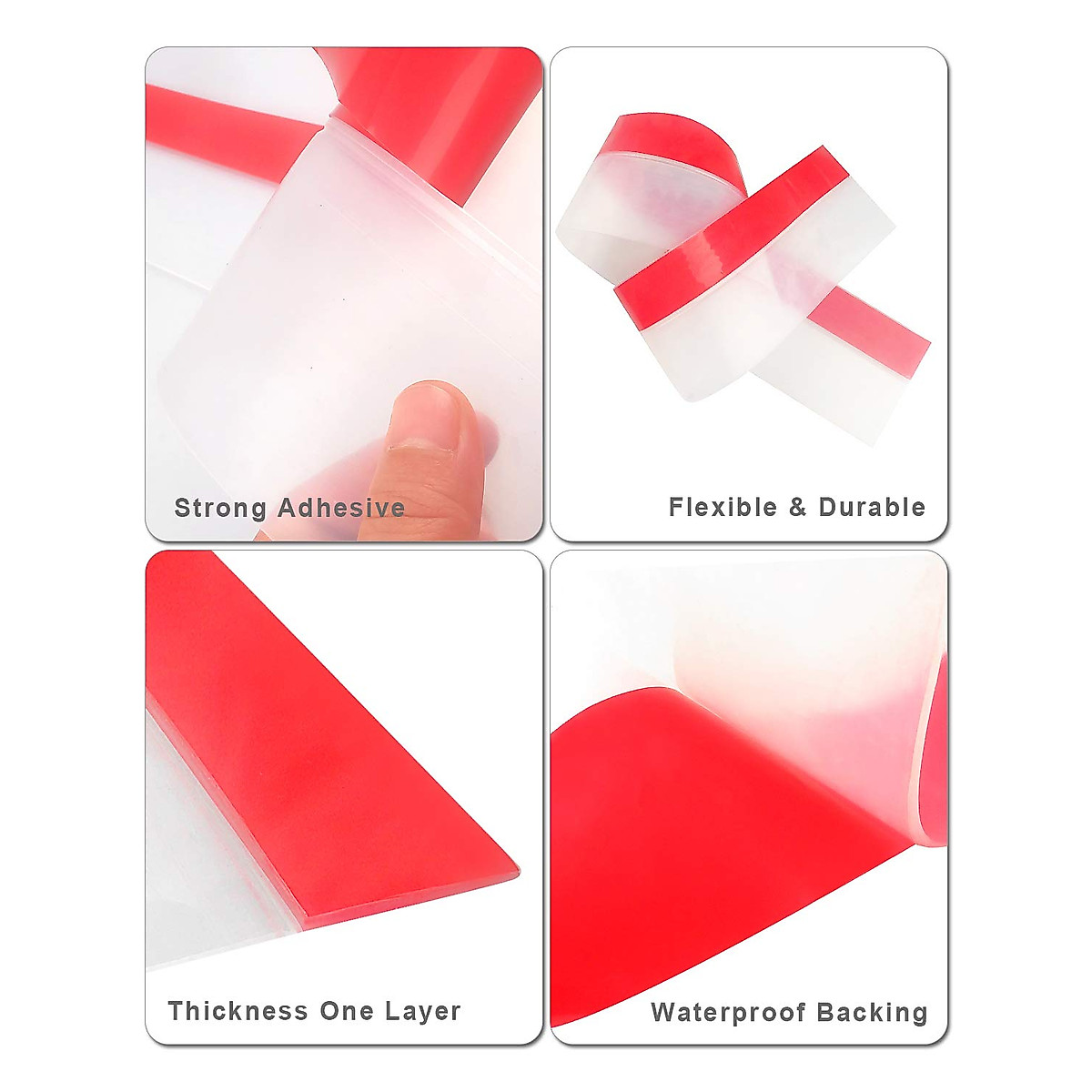 2 Pack Door Draft Stopper,Door Sweep 4" W x 37" L Under Door Bottom Seal for Garage Basement Exterior and Interior Doors -Solid White