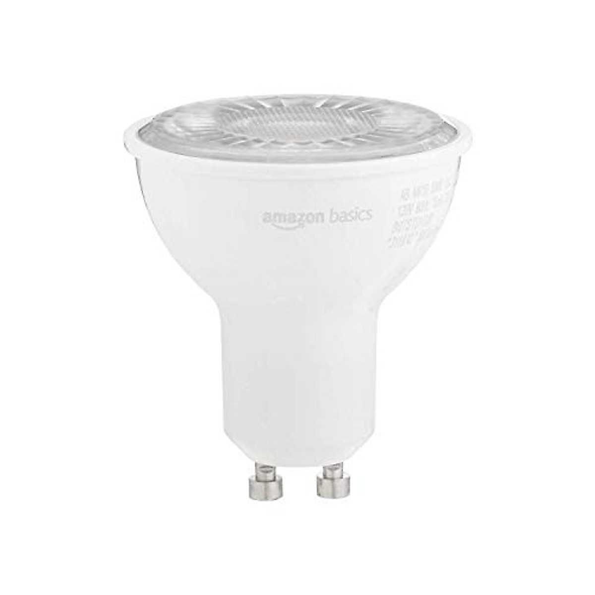 Amazon Basics 7 W Equivalent 50W , 3000K Warm White, Dimmable, 10,000 Hour Lifetime, MR16 (GU10 Base) LED Light Bulb , 2-Pack