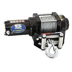 Superwinch 1130220 LT3000 12V DC WInch 3,000lb/1361kg Single Line Pull with Roller Fairlead, 3/16in x 50ft Steel Wire Rope, Corded Handheld Remote