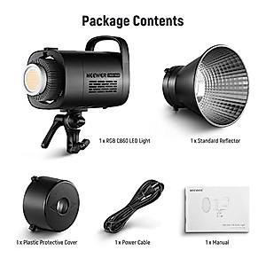 NEEWER LED Video Light Bowens Mount RGB CB60 70W, RGB Full Color 18000 Lux@1m CCT 2700K~6500K CRI 97+ 17 Lighting Scenes App Control Continuous Lighting for Photography, Studio Video Lighting