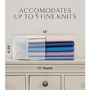 Hayden Hill Luxury Organic Cotton Sweater Storage Bag - Fits 4 Fine Knits - 15 Inch - Breathable Clothes Storage For Cashmere - Moth Proof Sweater Organizer For Closet - Certified Carbon Neutral