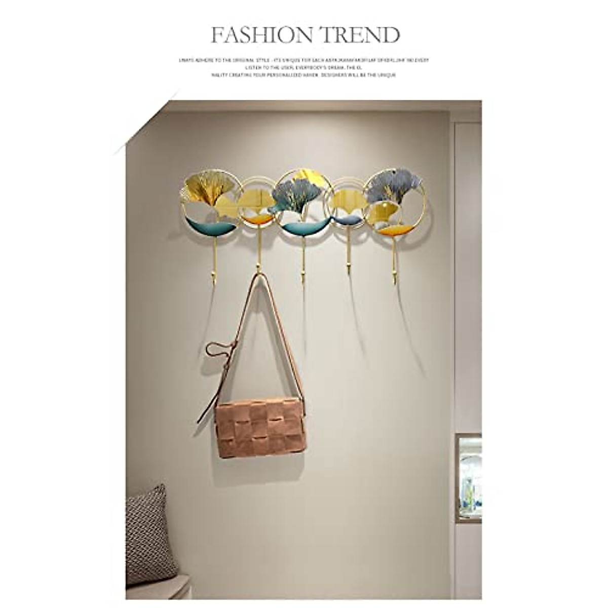 BBSJ Nordic Bedroom Door Back Hook Fashion Entry Porch Coat Hook Free Punching Metal Coat Hook Wall Hanging