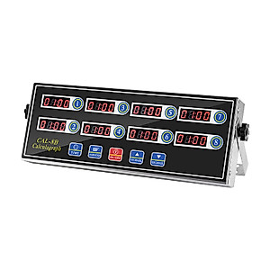S2SQURE Restaurant Digital Kitchen Timer | 8-Channel | Led Loudly | 8-Group Food Timer | Independent Count Down | Stainless Steel | for Pizza Coffee Fast Food Fries Cooking
