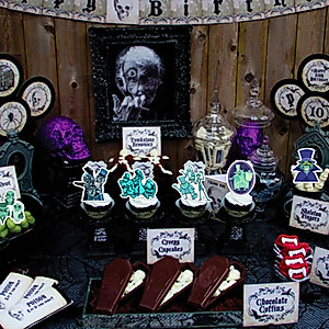 𝓗𝓪𝓾𝓷𝓽𝓮𝓭 𝓜𝓪𝓷𝓼𝓲𝓸𝓷 Party Decorations, Birthday Party Supplies from 𝓗𝓪𝓾𝓷𝓽𝓮𝓭 𝓜𝓪𝓷𝓼𝓲𝓸𝓷 Party Supplies include Banners - Cake Toppers - 12 Cupcake Toppers - 18 Balloons