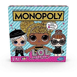 Monopoly Game: L.O.L. Surprise! Edition Board Game for Kids Ages 8 and Up