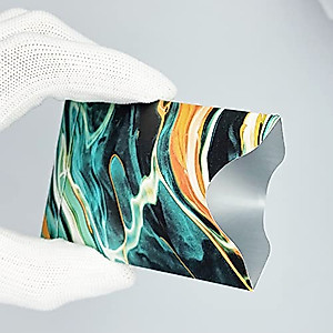 CARSLIFE RFID Blocking Sleeves(Set of 9 Credit Card Sleeves) Anti-theft Credit Card Protector,RFID/NFC Blocking Sleeves,Unique Colorful Pictures