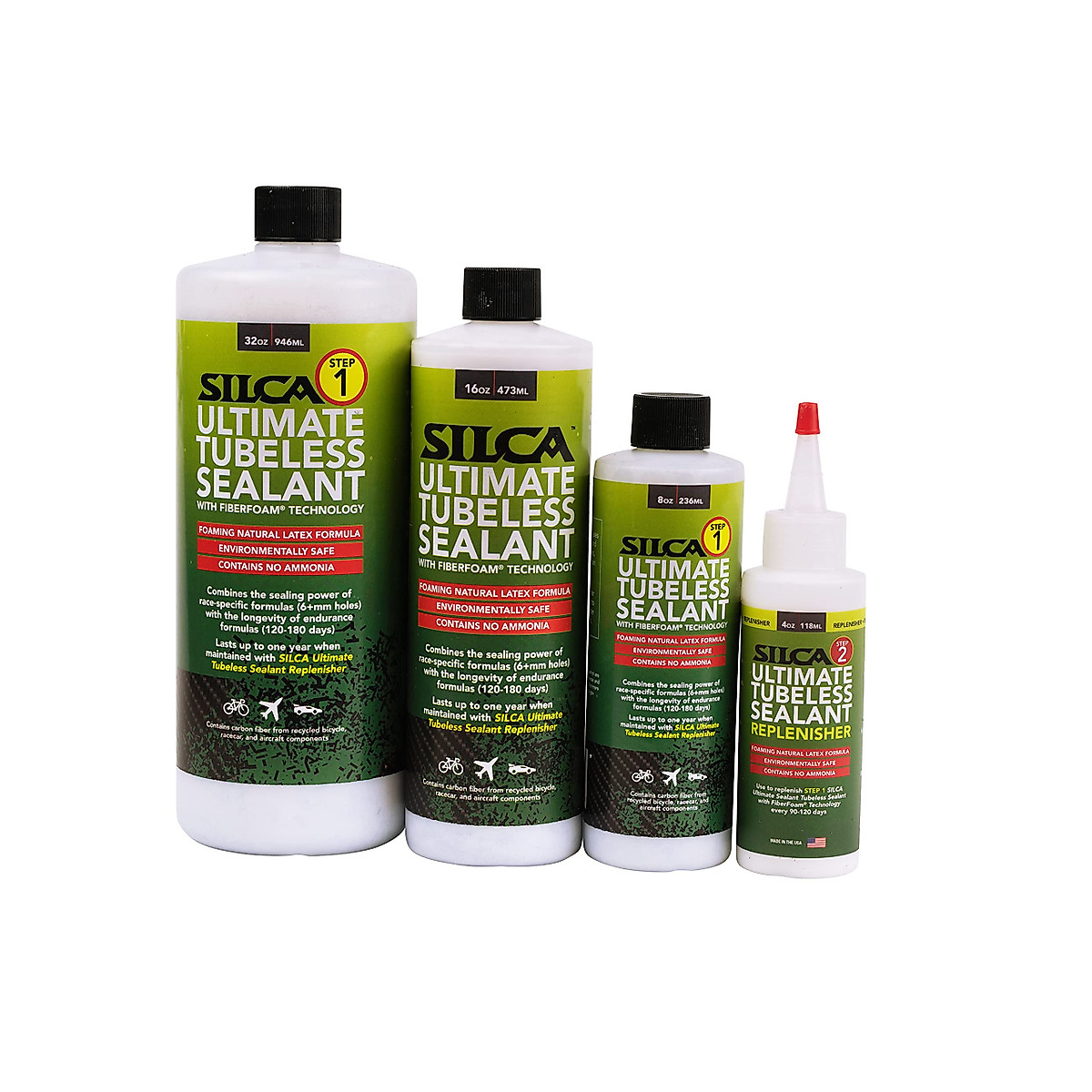 SILCA Ultimate Tubeless Tire Sealant - Replenisher| Long Lasting, Fast Sealing Bike Tire Sealant | Tubeless Sealant - MTB, Road, Gravel Bicycle Tires | Tire Sealant Bicycle (4oz - Replenisher)