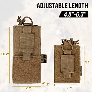 OneTigris Radio Holster for BaoFeng UV-5R BF-F8HP Nylon MOLLE Pouch for Walkie Talkie