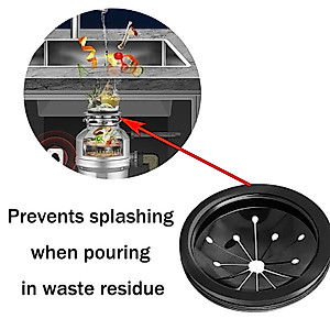 3 Inch Garbage Disposal Splash Guard Collar Sink Garbage Disposal Splash Guard Sink Stopper Universal Rubber Food Waste Disposer for Whirlaway, Waste King, Sinkmaster and GE Models Type-C Convertor