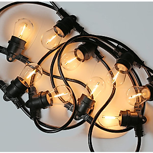 CLSETAIC Shatterproof & Waterproof S14 String Light Bulbs,Led Patio Lights Outdoor Waterproof Replacement Bulbs,S14 LED Bulb,Warm White 2200K,AC/120V,70LM,E26 Base, (24PACK)