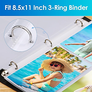 MaxGear Photo Sleeves for 3 Ring Binder 30 Pack - (4x6, for 180 Photos)，Archival Photo Pages Photo Album Refill Pages Photo Sheet Protector Page Protectors 8.5 x 11, Each Page Holds Six 4x6 Pictures