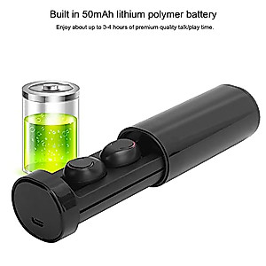 Kafuty-1 Wireless Earphones, Bluetooth Earbuds, in-Ear Wireless Headset, 2.4G Ergonomic Ear Buds, for Running, Jogging or Exercising. Black(Black)