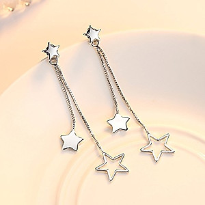 Sterling Silver Star Earrings For Women