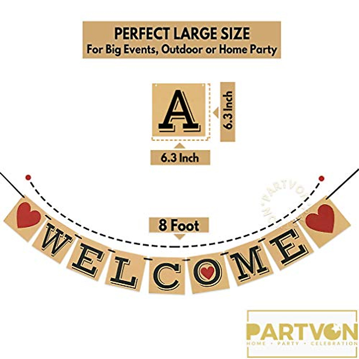 Welcome Banner Sign | Welcome Bunting Garland Family Gathering Photo Booth Props for Office, School, Baby Shower, Homecoming, Reunion | Military Army Homecoming Party Decorations