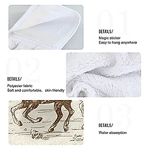 WELLDAY 2 Pcs Hanging Hand Towels Soft Absorbent Western Desert Cowboy Towel for Kitchen Bathroom