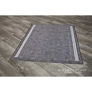 Bulldoglogy Carbon Black Puppy Pee Pads with Adhesive Sticky Tape - Extra Large Charcoal Housebreaking Dog Training Wee Pads (24x35) (40-Count, Black)