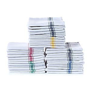 Simpli-Magic 79165 Kitchen Towels, Pack of 15, Towels, 15" x 26", Herringbone Multi-Color
