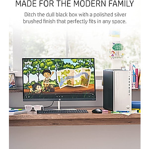 HP 2022 Newest Pavilion Desktop, AMD Ryzen 7 5700G, 32GB RAM, 2TB PCIe SSD, Windows 11 Home, Wi-Fi 5, Bluetooth, 9 USB Ports, Wired Mouse, Keyboard Combo, Pre-Built Tower Bundle with JAWFOAL