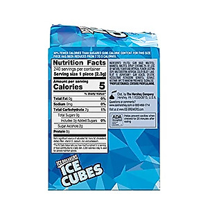 ICE BREAKERS Ice Cubes Peppermint Sugar Free Chewing Gum Bottles, 3.24 oz (6 Count, 40 Pieces)