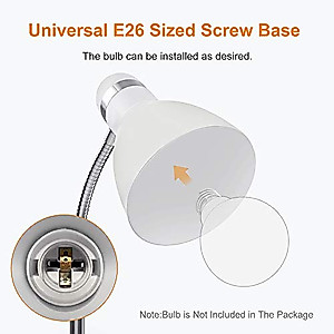 LEPOWER Metal Floor Lamp, Adjustable Goose Neck Standing Lamp with Heavy Metal Based, E26 Lamp Base, Torchiere Light for Living Room, Bedroom, Study Room and Office