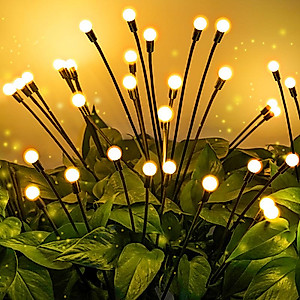 ZUPIIY 10-Pack Solar Garden Lights Outdoor, Upgraded Solar Swaying Lights Waterproof, Sway by Wind, Solar Lights with Highly Flexible Copper Wires, Decorative Lights Yard Patio Pathway Decor