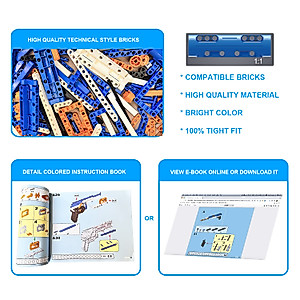 Bestoyz AK-47 Rifle Model Guns Building Blocks Toy Set, DIY Assemble Building Bricks Construction Toys, Educational Technical Engineering Building Kit, Gifts for Kids Teens Boys Aged 8 9 10 11 12+