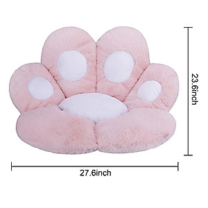Reversible Armchair Seat Cushion Soft Cozy Bear Paw Shaped Chair Cushion Plush Comfort Seat Pad Office Cozy Warm Seat Pillow Relieves Back Coccyx Sciatica and Tailbone Pain Relief Chair Cushions
