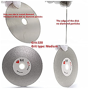 JINGLING 4" inch 100mm Diamond Flat Lap Disc Coated Grinding Disk Grit 320 Medium